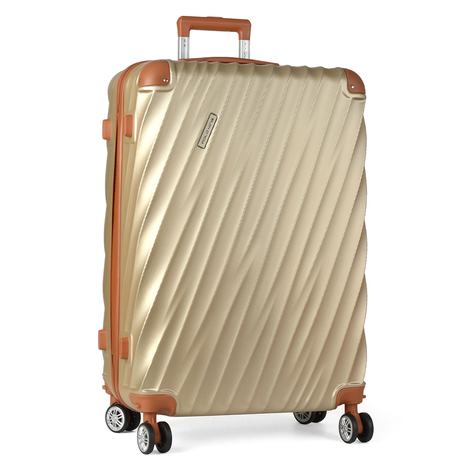 Mala Grande Poliéster 4 Rodas Lyon Azul Escuro | Bagaggio