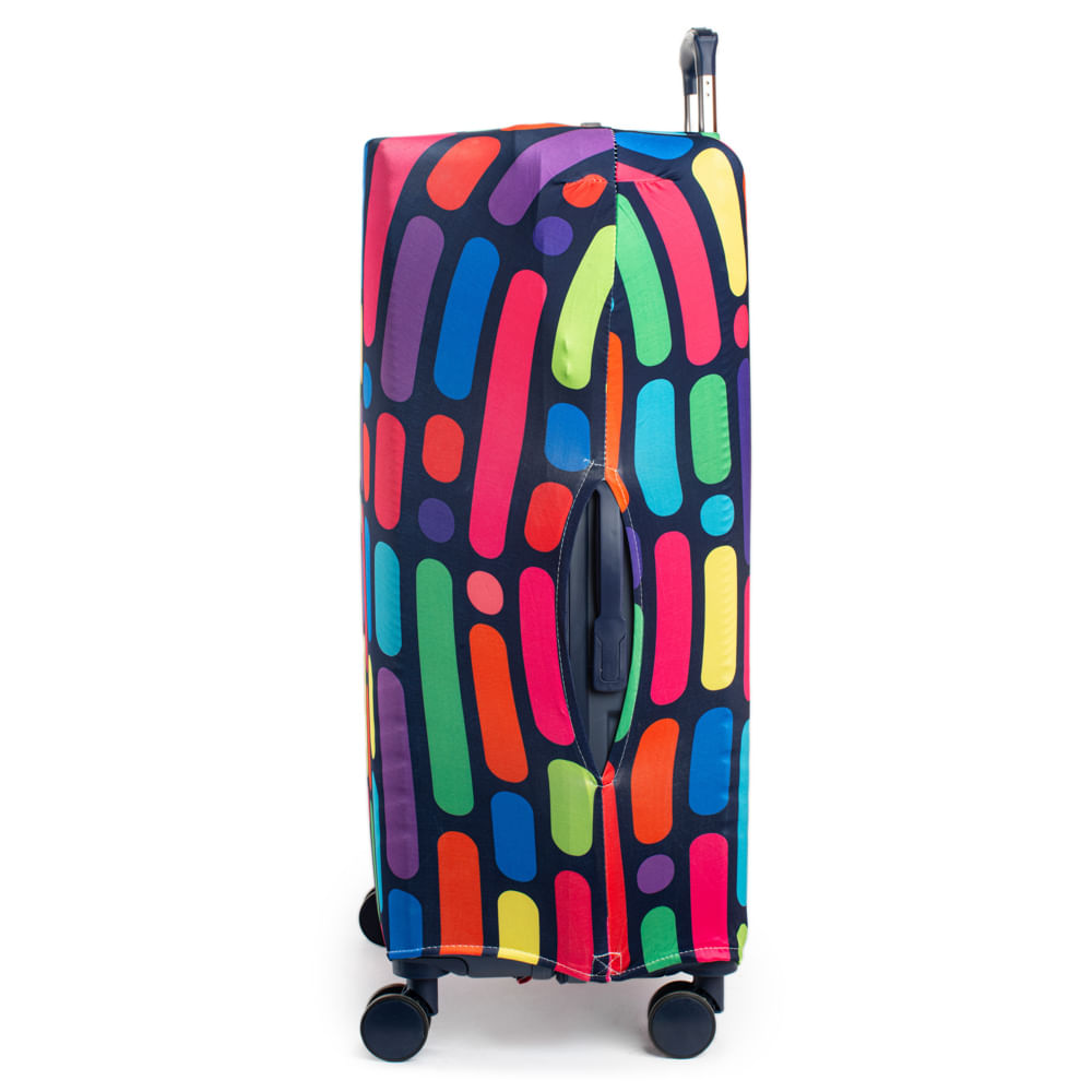 Capa de Mala Grande Zigzag Colorida - lojabagaggio