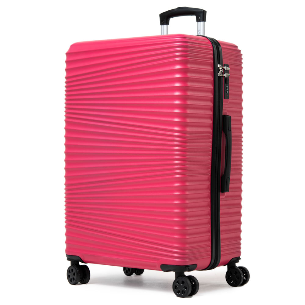 Mala Grande Abs 4 Rodas Bagaggio Marina Rosa Pink| Bagaggio - lojabagaggio