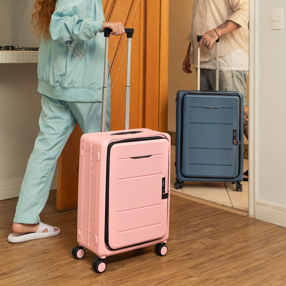 Mala Pequena Polipropileno 8 Rodas Dobrável Slim - lojabagaggio