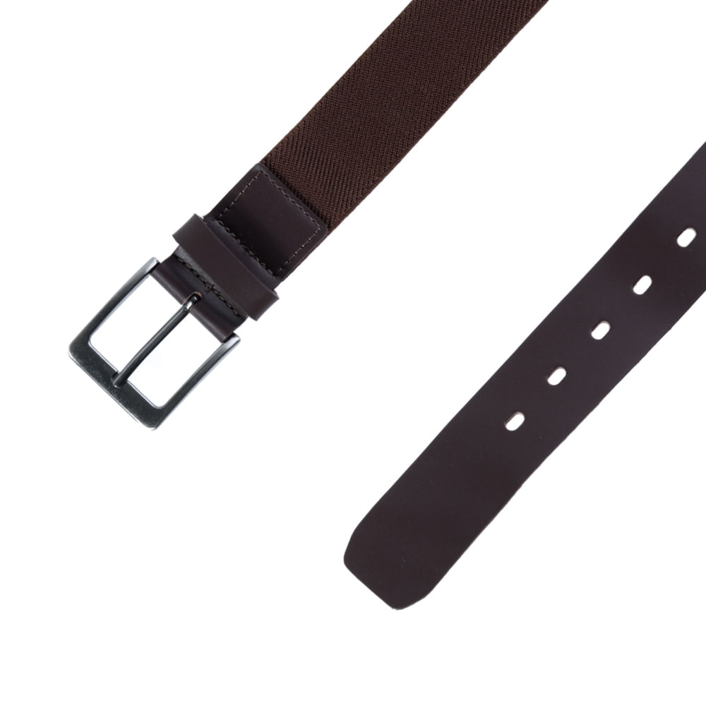 Cinto Masculino em Couro Vulcano 35mm Chanfrado Café | Bagaggio