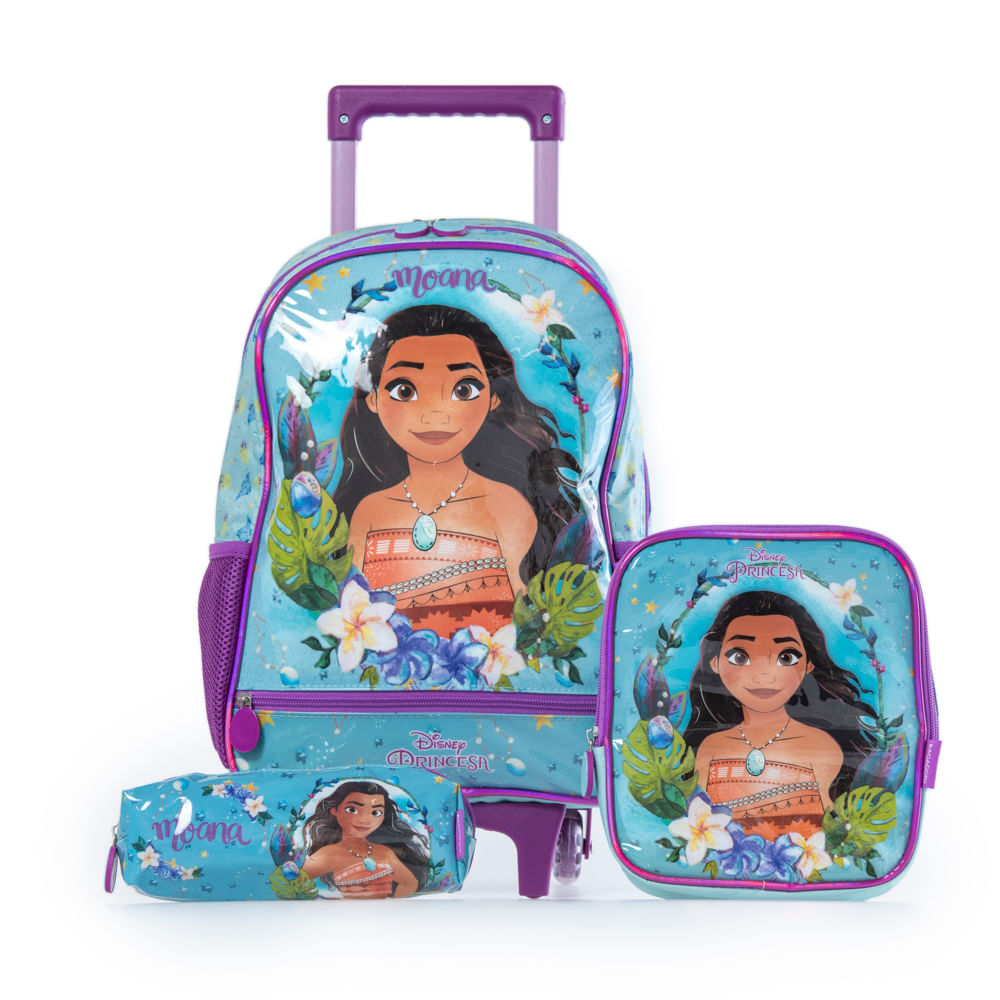 Mochila Escolar com Rodinhas Moana - lojabagaggio