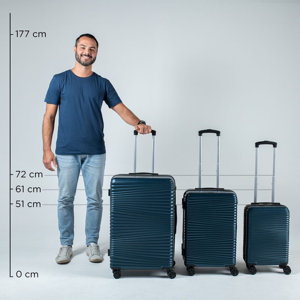 Mala de Viagem 10kg Abs 4 Rodas Turquia Azul Acinzentado | Bagaggio