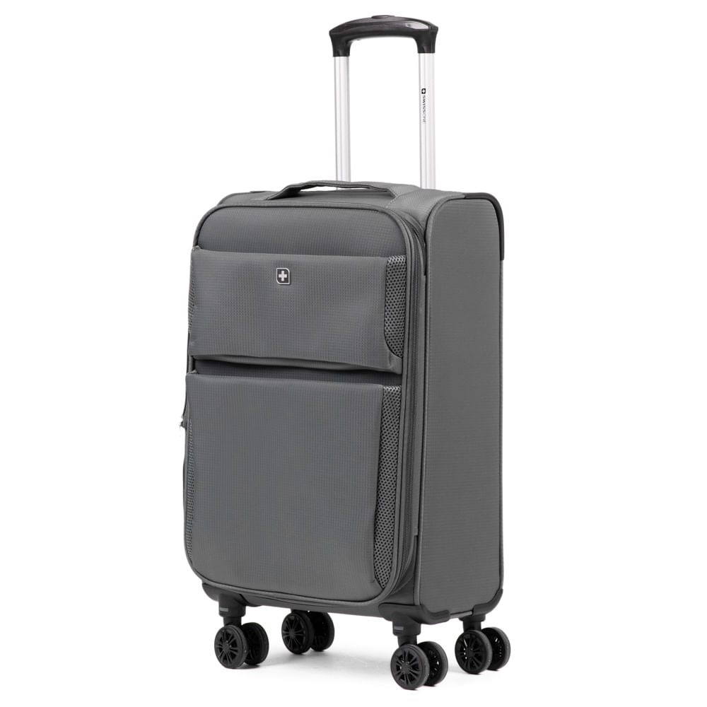 Mala Pequena Poliéster 4 Rodas Lyon Preta | Bagaggio