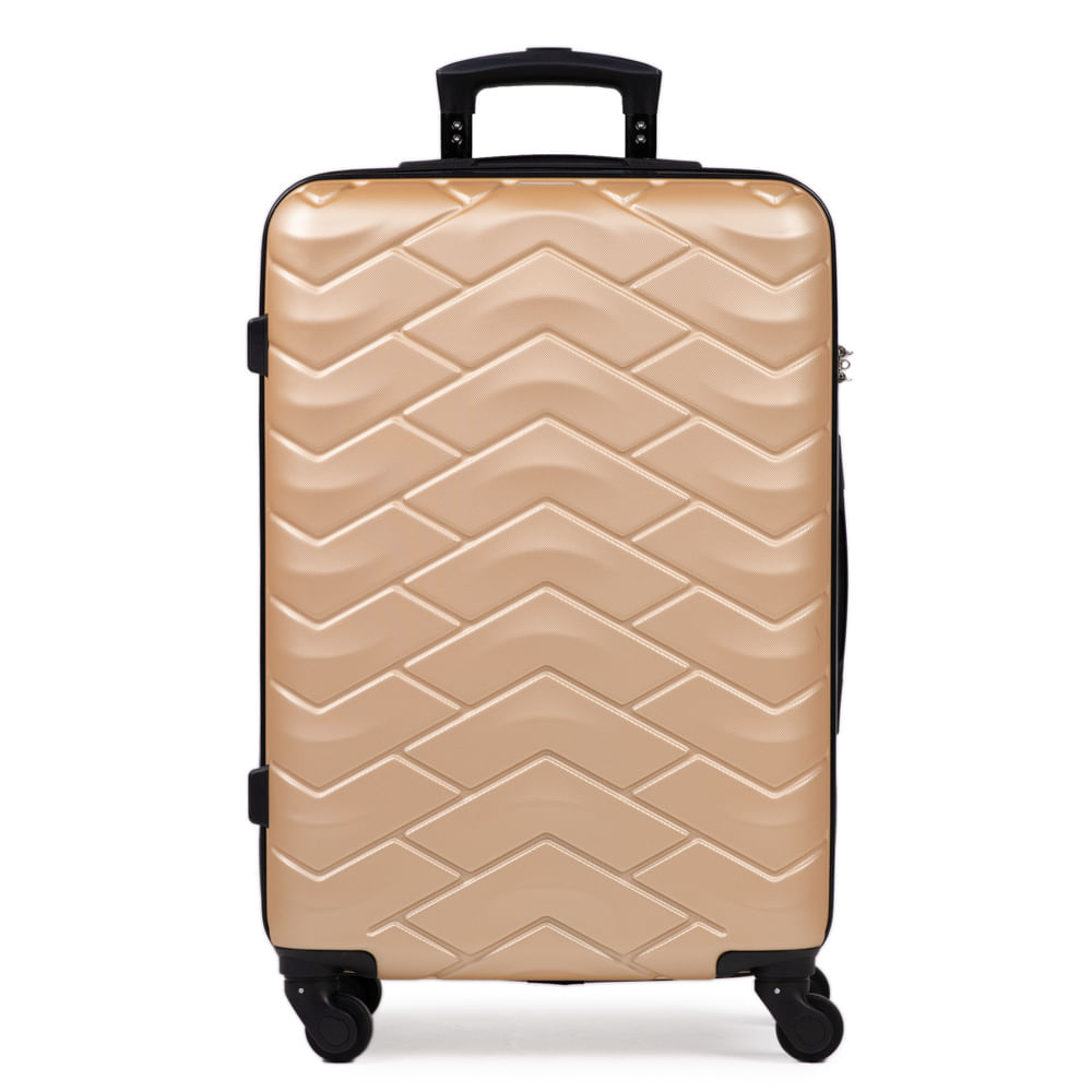 Mala Média ABS 4 Rodas Detroit Preta II | Bagaggio