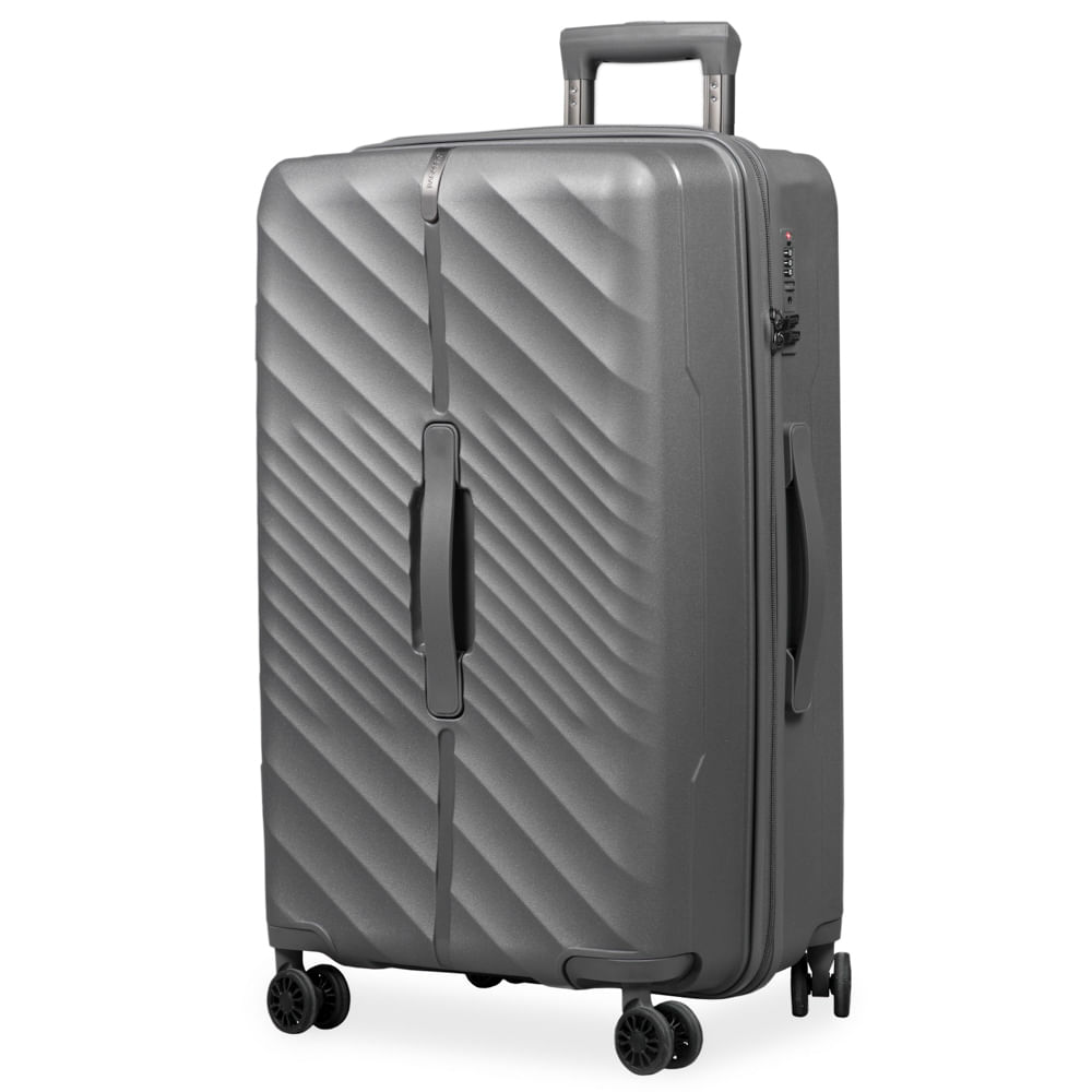 Mala Média 23 Kg Polipropileno 4 Rodas Rover Preta | Bagaggio