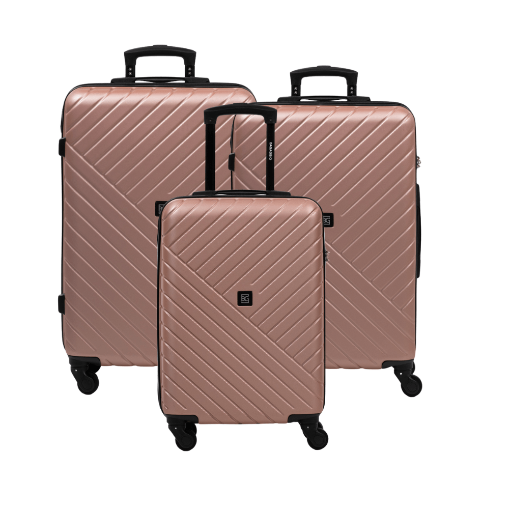 Conjunto de Malas Polipropileno 4 Rodas P, M e G Seul Bege | Bagaggio