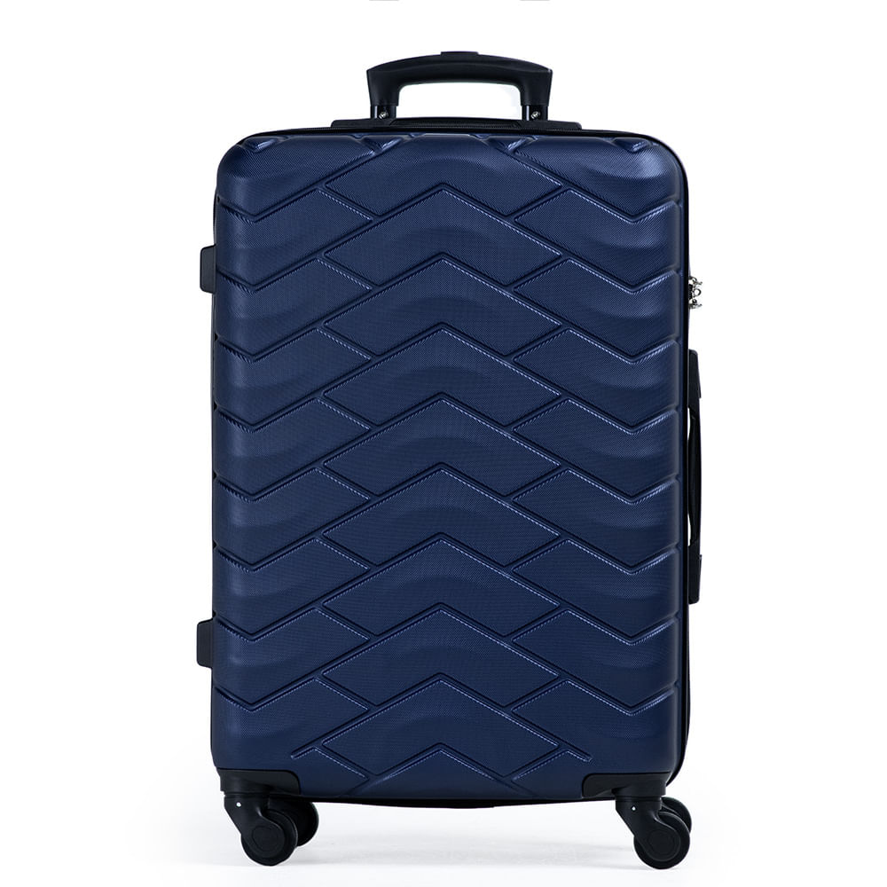 Conjunto com 2 Malas Abs 4 Rodas PP e M Quebec Rosé | Bagaggio