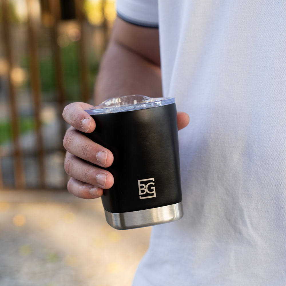 Copo Térmico Cube Preto 350ml | Bagaggio